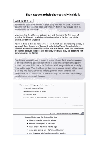 A Level Literature Unseen Prose analysis | Teaching Resources