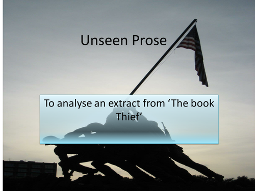 A Level Literature Unseen Prose analysis | Teaching Resources