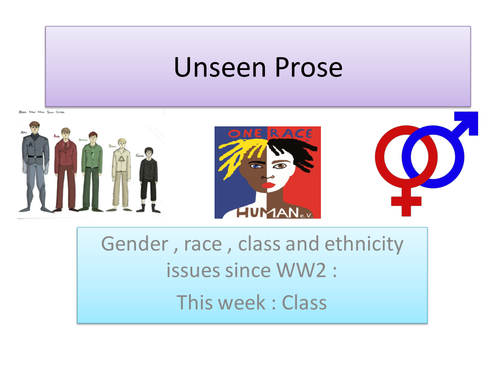 A Level Literature Unseen Prose analysis | Teaching Resources