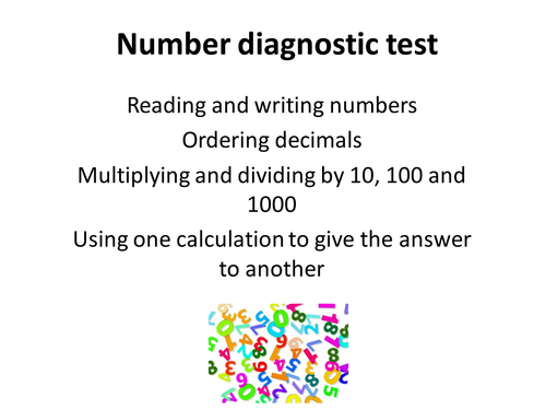 Full range of numeracy diagnostic tests (14 powerpoints) - also ...