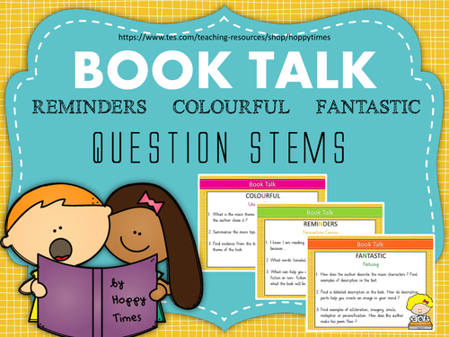 KS2 BOOK TALK QUESTION STEMS/ PROMPTS for guided reading | Teaching ...