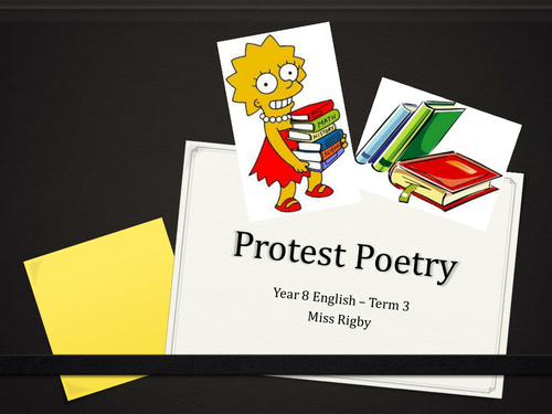 Protest poetry - unit intro and spelling words | Teaching Resources