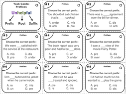 Prefixes Task Cards | Teaching Resources
