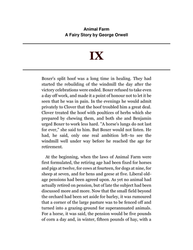 Animal Farm: The Ending (Orwell's Message) | Teaching Resources