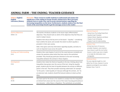 Animal Farm: The Ending (Orwell's Message) | Teaching Resources