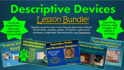 Descriptive Devices Lesson Bundle! | Teaching Resources