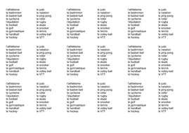 List of sports in French by jac42 - Teaching Resources - Tes