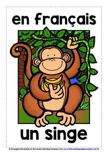 PRIMARY FRENCH DISPLAY ANIMALS #2 | Teaching Resources