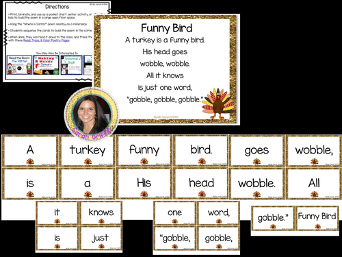 Build a Poem - Funny Bird - Thanksgiving turkey poem for kids ...