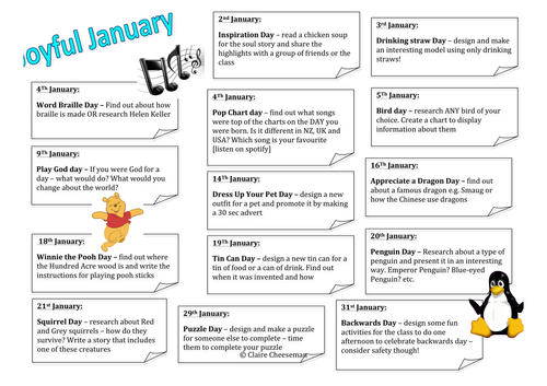 January - early finishers | Teaching Resources