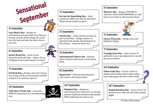 September - early finishers | Teaching Resources