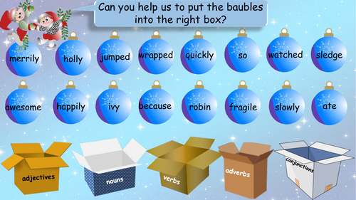 Parts of Speech - Christmas Themed | Teaching Resources