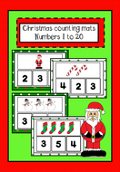 Christmas number mats 1-20 | Teaching Resources