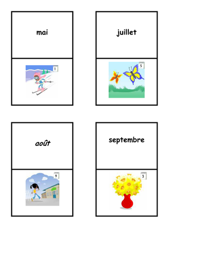 French Dominoes and Pairs Level 1-4 | Teaching Resources
