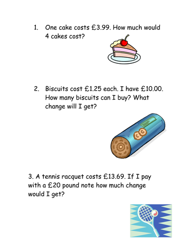 Word Problems Involving Decimals Year 5 and 6 | Teaching Resources