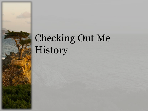 Checking Out Me History Lesson | Teaching Resources