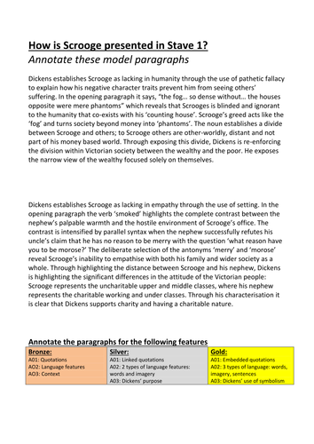 Scrooge in Stave 1 | Teaching Resources