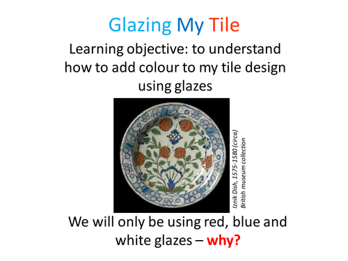 Iznik Turkish Tulip Relief Clay Tiles scheme of work | Teaching Resources