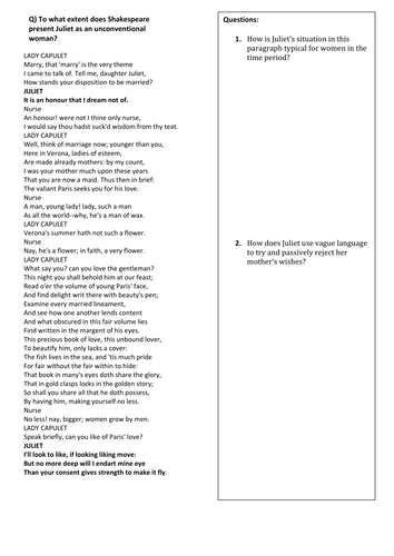 Romeo and Juliet | Teaching Resources