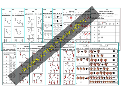 Christmas Theme Counting to 10 Presentation Displays Flash cards ...