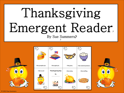 Thanksgiving Emergent Reader Booklet 3 Designs | Teaching Resources
