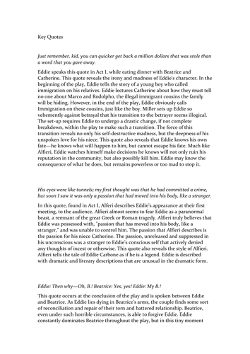 A View from the Bridge Resources | Teaching Resources