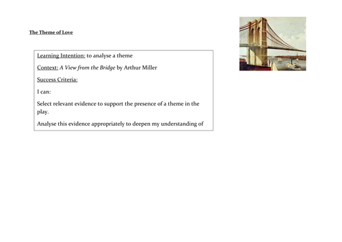 A View from the Bridge Resources | Teaching Resources