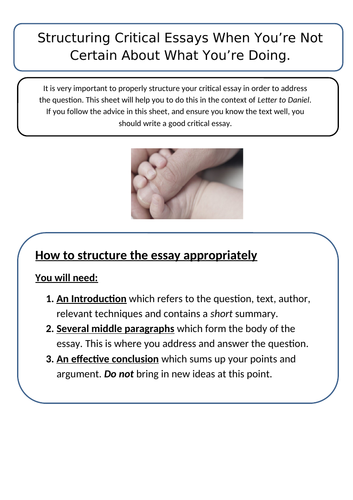 Help Sheets for Essay Writing at Nat 5 | Teaching Resources