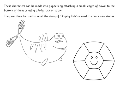 Fidgety Fish story resource pack- under the sea, seaside, sea life ...