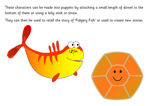 Fidgety Fish story resource pack- under the sea, seaside, sea life ...