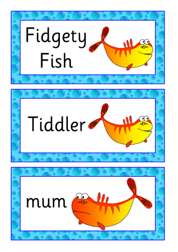 Fidgety Fish story resource pack- under the sea, seaside, sea life ...