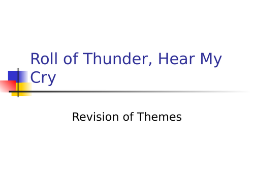 Roll of Thunder, Hear My Cry | Teaching Resources