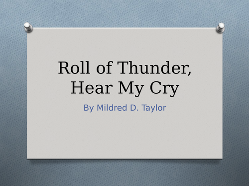 Roll of Thunder, Hear My Cry | Teaching Resources