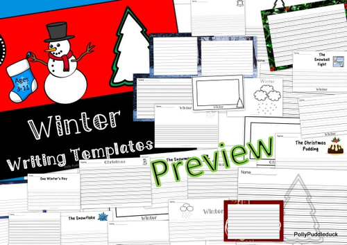 Winter Writing Templates | Teaching Resources