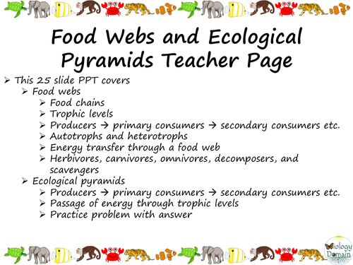 Ecology: Food Webs and Ecological Pyramids Slide Show | Teaching Resources