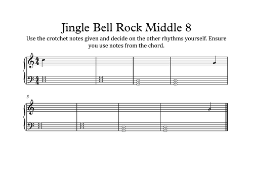Christmas Music - Jingle Bell Rock Differentiated Resources | Teaching ...