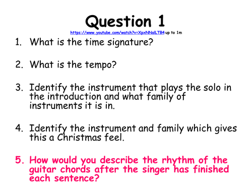 Christmas Music - Jingle Bell Rock Differentiated Resources | Teaching ...