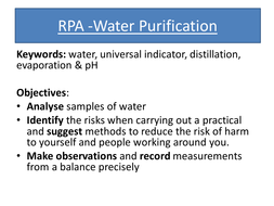 AQA GCSE (2016 9-1 spec) Required Practical- Water purification ...