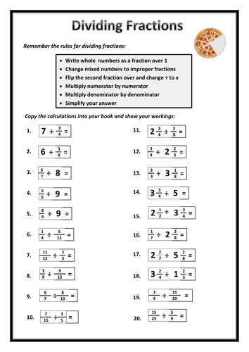 Fractions - Multiplying & Dividing Worksheets | Teaching Resources