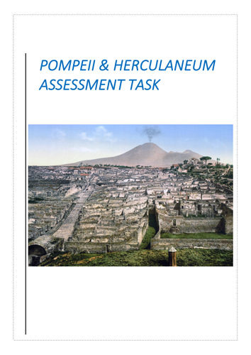 Pompeii and Herculaneum Assessment Task Year 12 HSC | Teaching Resources