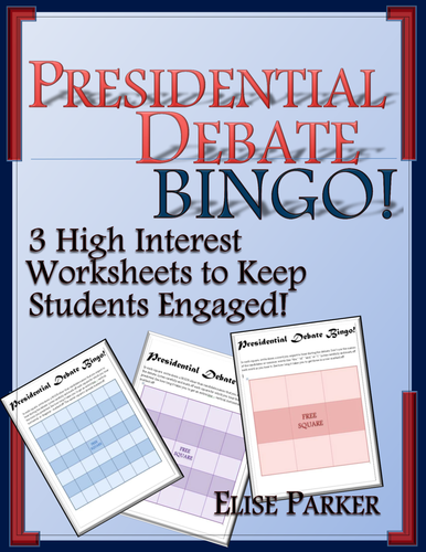 Presidential Debate Worksheet: Presidential Debate Bingo Game ...