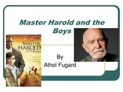 Analysis of the play 'Master Harold and The Boys' | Teaching Resources