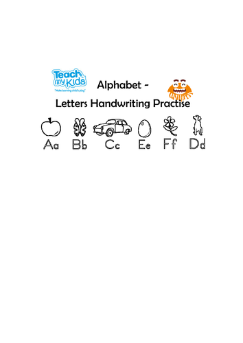 Alphabet, Letters Handwriting & Early Writing Skills Worksheets ...