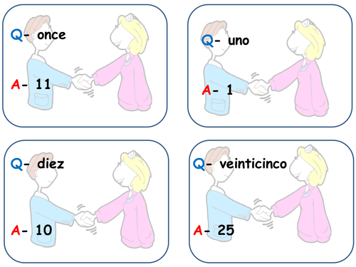 Spanish numbers 1-100 including Tarsia triangle activity and Quiz Quiz ...