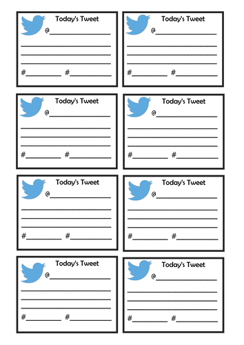Exit Tweet Sign and Individual Tweets | Teaching Resources