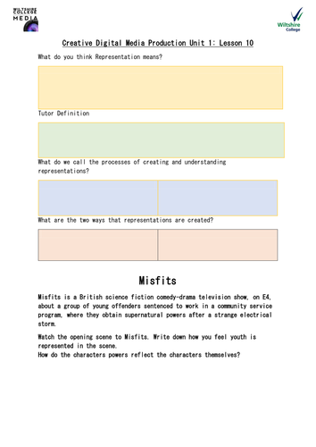 Creative Digital Media Production: Level 2, Unit 1 - Scheme of Work ...