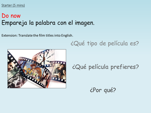 'Las películas' Spanish films and opinions | Teaching Resources