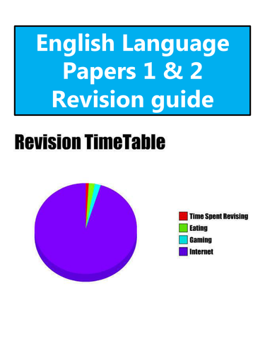 AQA English Language papers 1 & 2 revision guide booklet with sources ...
