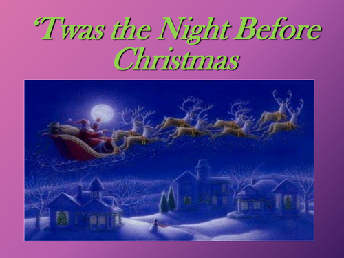 Twas the Night before Christmas’ PPT with vocabulary | Teaching Resources