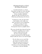 Poetry analysis and descriptive writing: Spring 'I Wandered Lonely as a ...